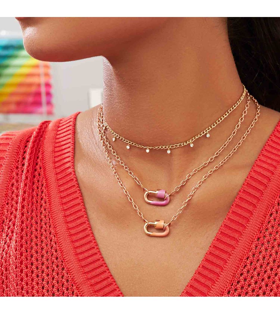 Berloque Marla Aaron peony enamel chubby baby lock de ouro - Beatriz Werebe