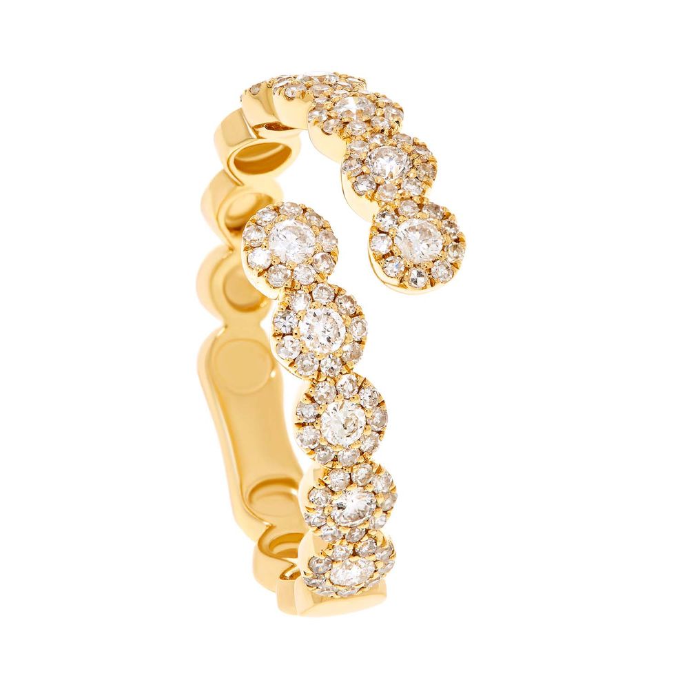 Anel round diamond wrap de ouro - Beatriz Werebe